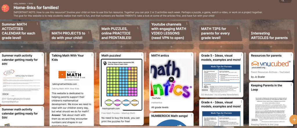 Padlets & Other Resources – Making Sense of Mathematics